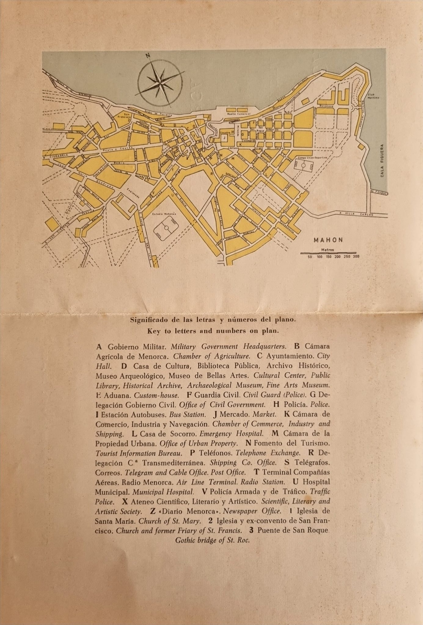 Mapa de Menorca y planos de Mahón y Ciudadela. 1965 – Josep Mascaró ...