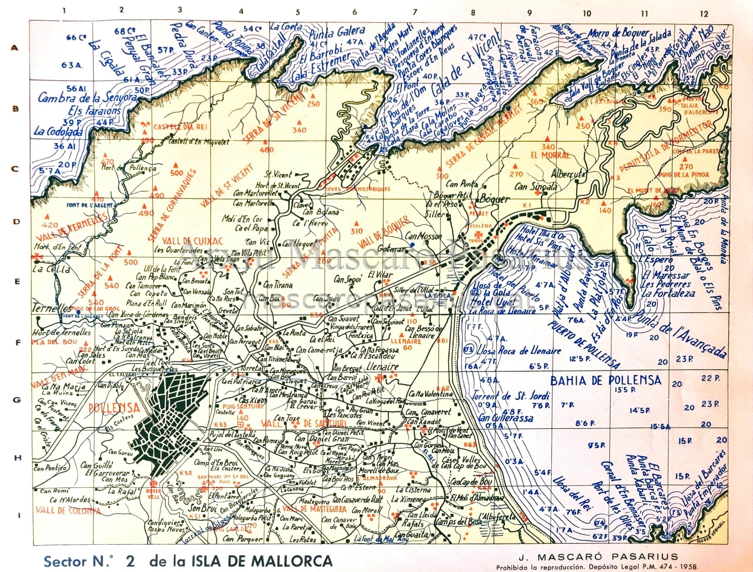 Mapa General de Mallorca – Josep Mascaró Pasarius